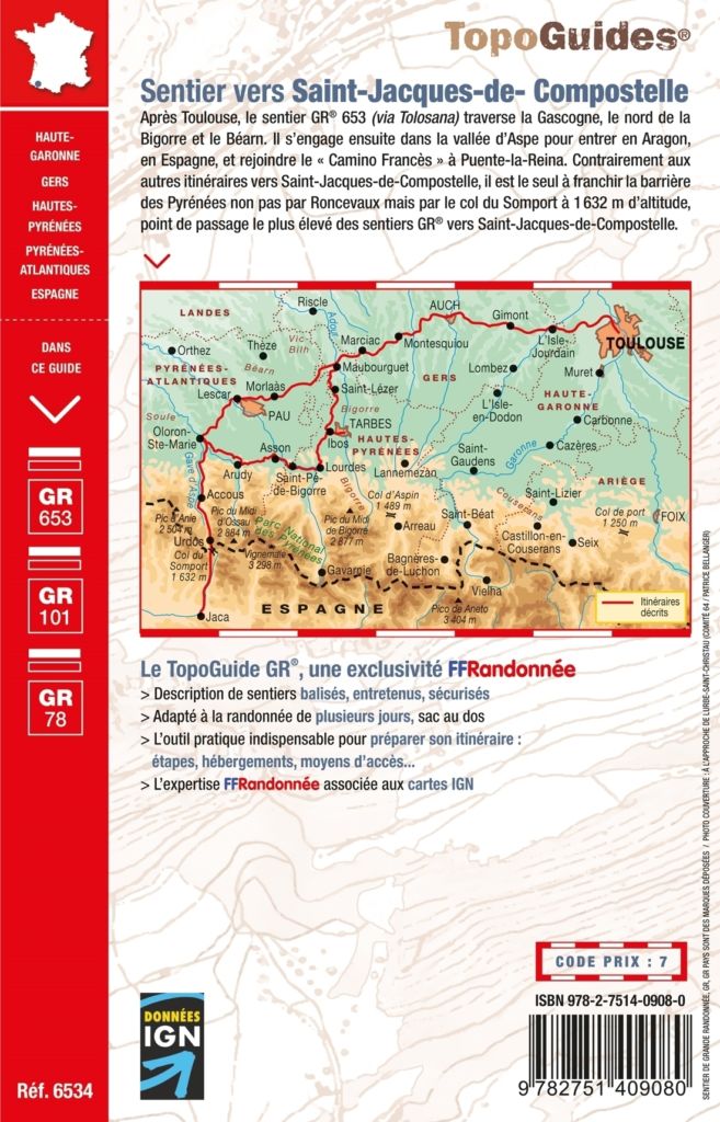 Sentier vers Saint-Jacques-de-Compostelle : Toulouse – Jaca – GR® 653 ...